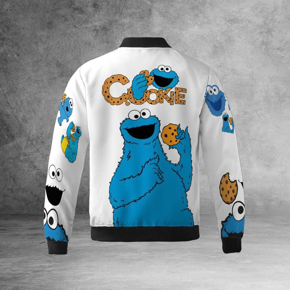 Cookie Monster The Muppet Printed Unisex Windproof Bomber Jacket | eBay