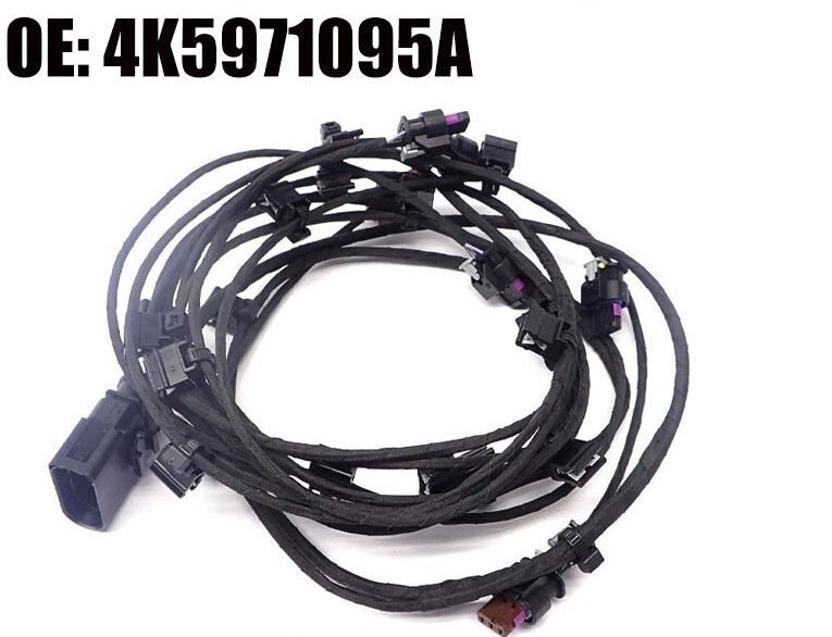 4K5971095A Front Bumper Parking 6 Sensor Wire Wiring Harness For Audi ...