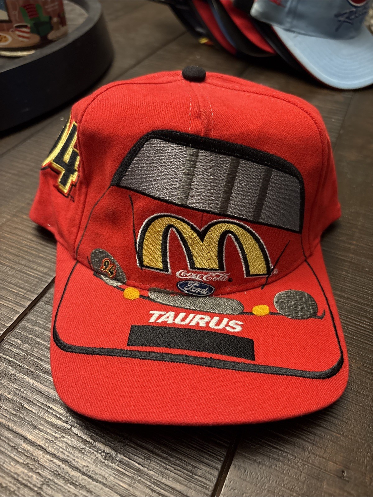 Nascar Hat Cap Snap Back Red Bill Elliot McDonalds Big Logo Team Race ...