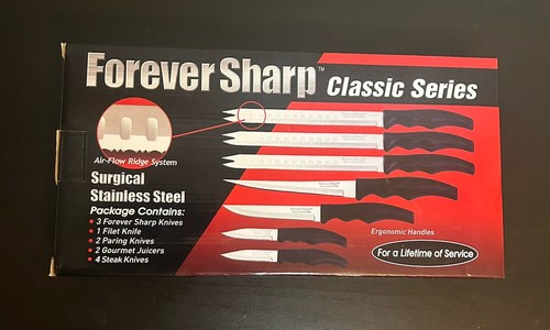 Forever Sharp Classic Series 12 Piece Knife Set Surgical Stainless ...