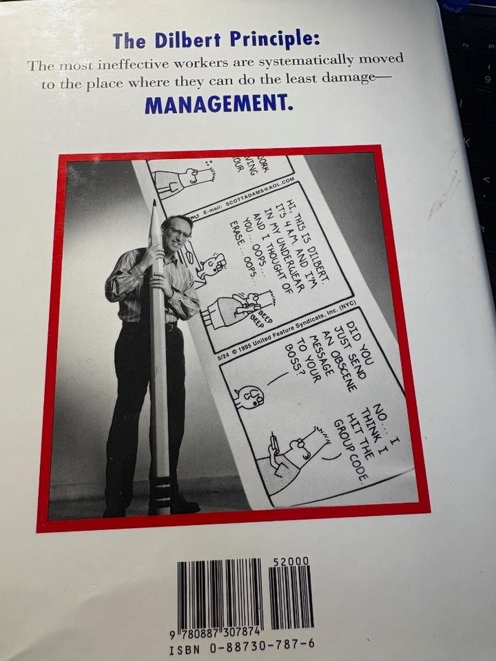 THE DILBERT PRINCIPLE SIGNED BY SCOTT ADAMS! 1ST EDITION 1996. LIKE NEW ...