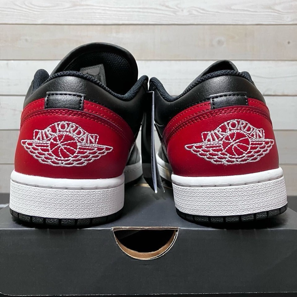 Nike Air Jordan 1 Low Black Varsity Red-Summit White 553558-067 Men Us9 ...