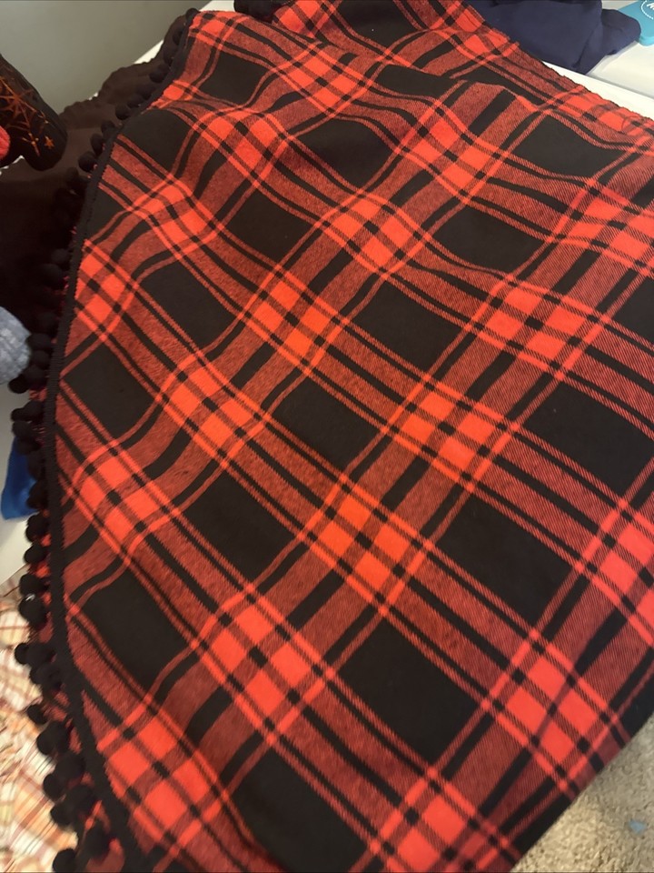 Red Black Plaid Christmas Tree Skirt Buffalo Pattern 80” | eBay