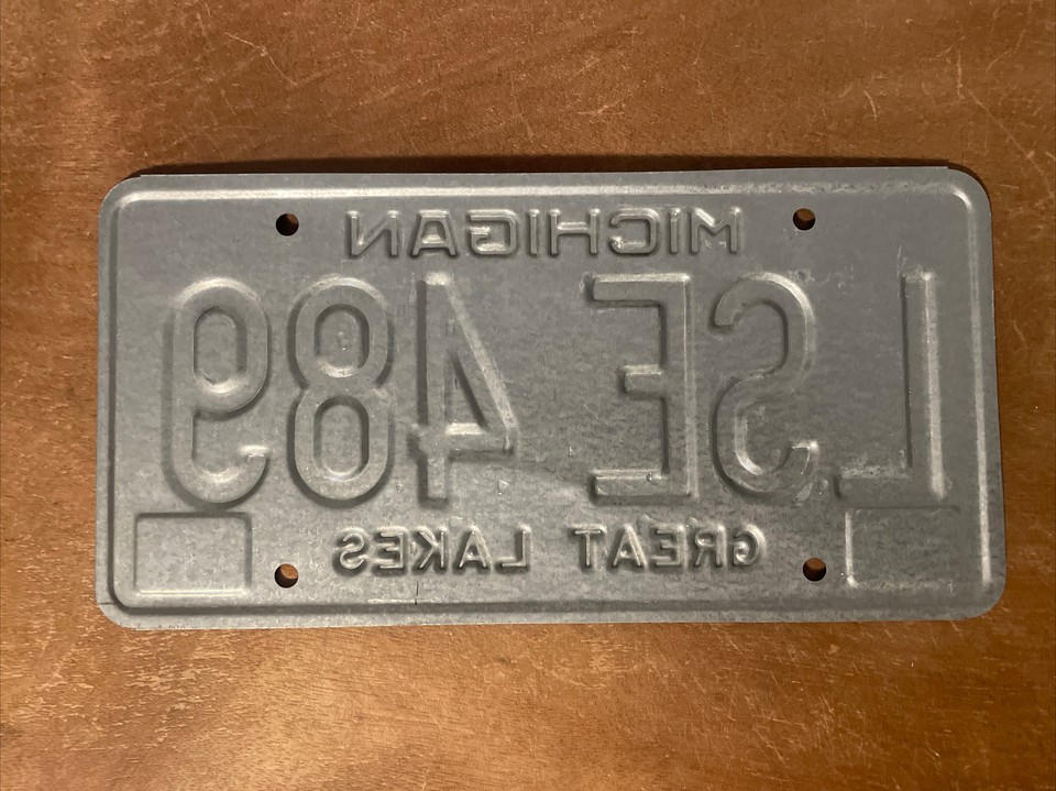 1997 Michigan License Plate Great Lakes Blue # LSE 489 | eBay