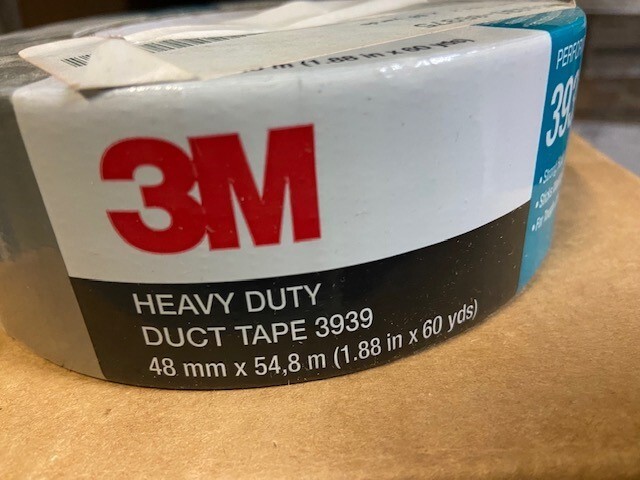 3M Duct Tape 3939 (06975) Silver, 48 mm by 54.8 m (1.88 in x 60 yds ...