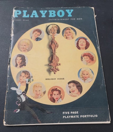 PLAYBOY Holiday Issue January 1957 Seen better days Centerfold June ...