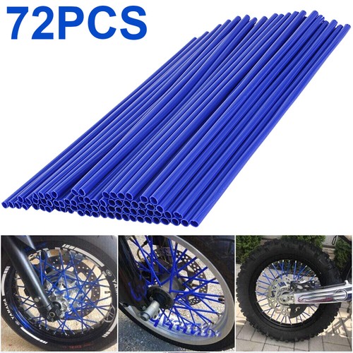 72 (Pack) Motorcycle Dirt Bike Spoke Skins Cover Wraps Wheel Rim Guard ...