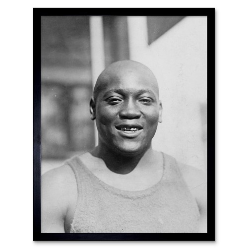 Vintage Jack Johnson Boxer Sport Champion 12X16 Inch Framed Art Print ...
