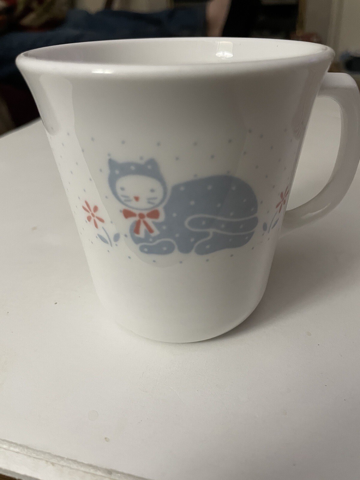 Vintage Corelle Country Pride Blue Cat Cup Mug~ Corning Ware~ USA~ SHIPS FREE! | eBay