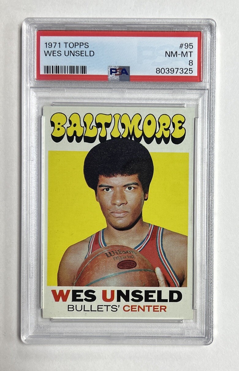 1971 Topps Baseball Wes Unseld Baltimore Bullets Card #95 PSA 8 | eBay