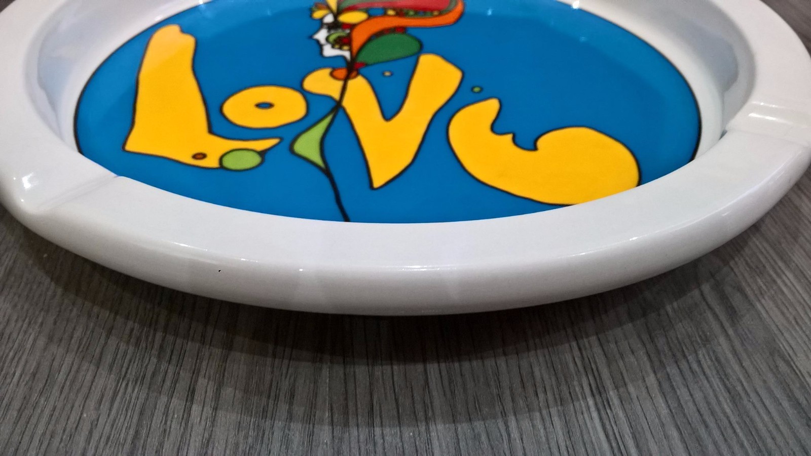Ash Tray Vintage Retro Peter Max Pop Art 10" China by Iroquois Syracuse ...
