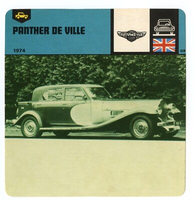 Panther De Ville - GT / Production Car Edito Service SA Auto Rally Card ...