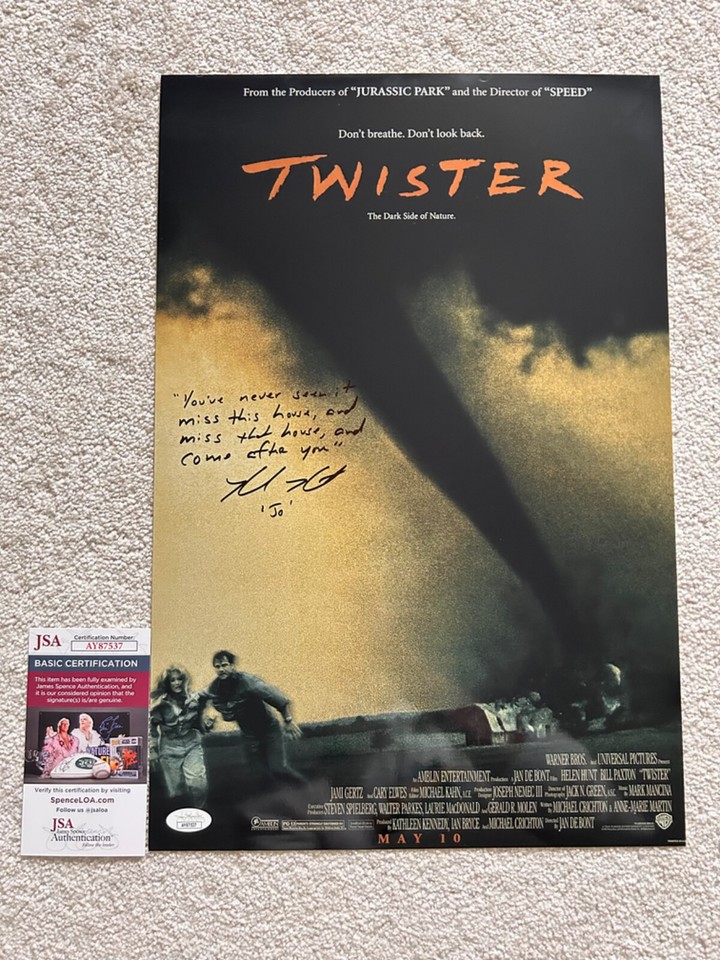 Helen Hunt signed photo 12x18 exact proof JSA COA autographed Twister ...