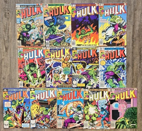 LOT OF 13 THE INCREDIBLE HULK #217 230 240 242 245 ETC. COMICS (MARVEL ...