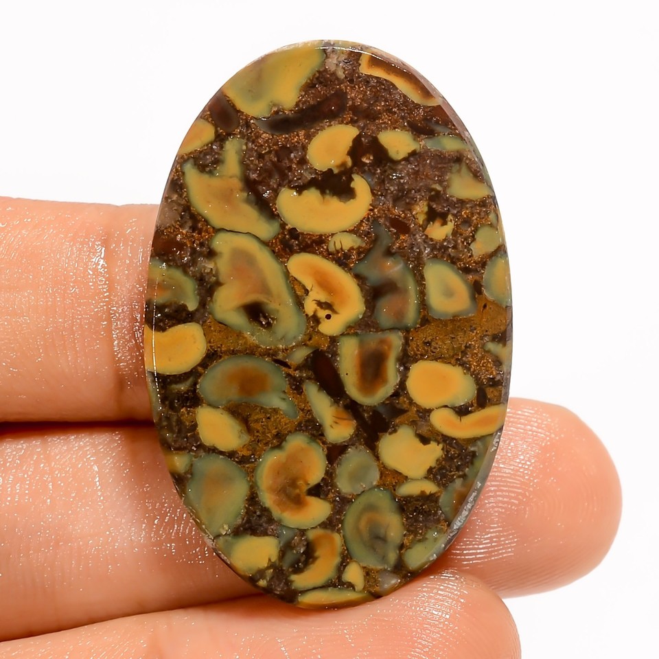 100% Natural Fruit Jasper Loose Gemstone Oval Shape Cabochon 47 Ct ...