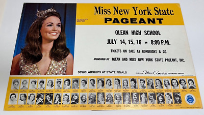 1970s OFFICIAL MISS AMERICA POSTER STAND-UP DISPLAY SIGN PAGEANT NY ...