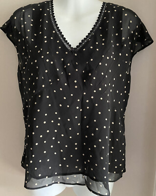 Apostrophe Woman’s Blouse 2Layer Sleeveless Black Side Zipper Size 8 | eBay