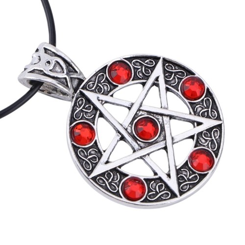 1Pc Fashion Invert Pentacle Pentagram Star Pewter Pendant Cosplay ...