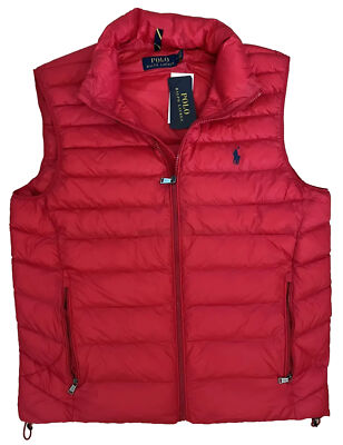 Polo Ralph Lauren Winter Fall Vest Insulated Water Resist Puffer Red ...