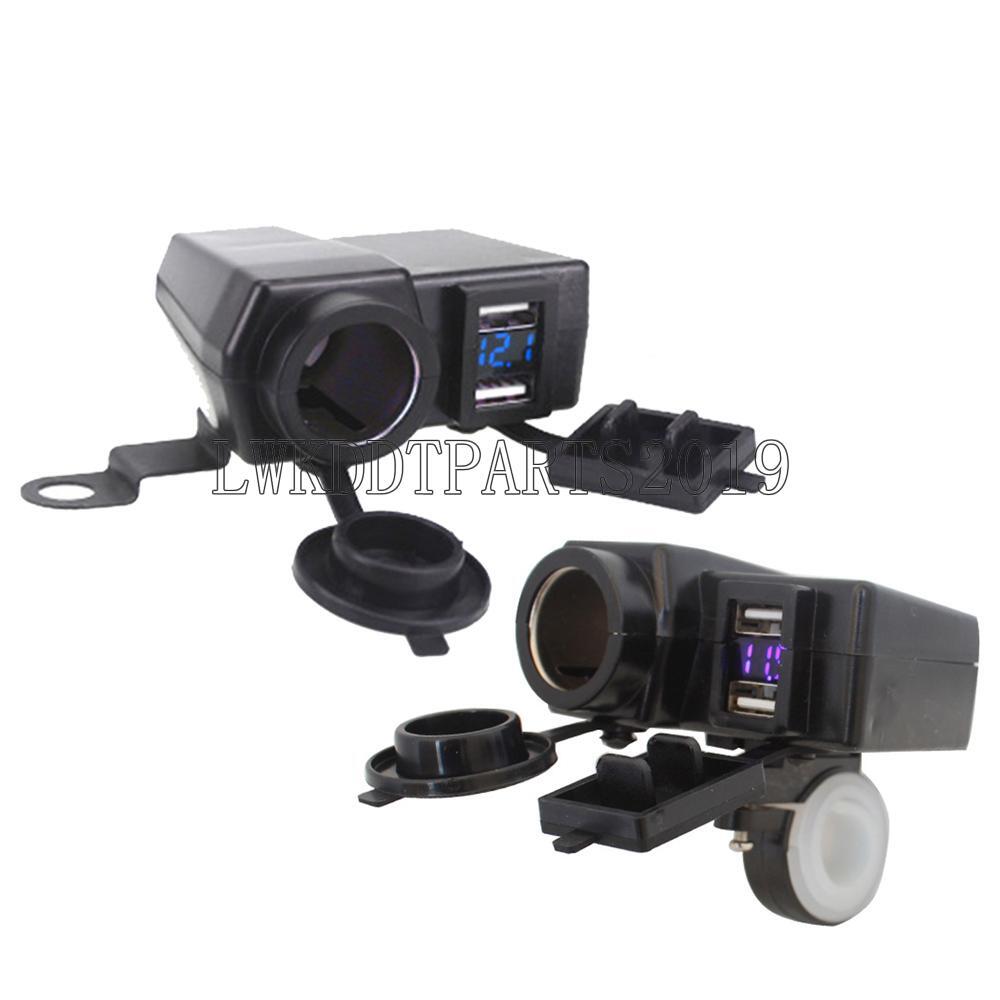 Dual USB Charger Cigarette Lighter For Harley Sportster Softail Dyna ...