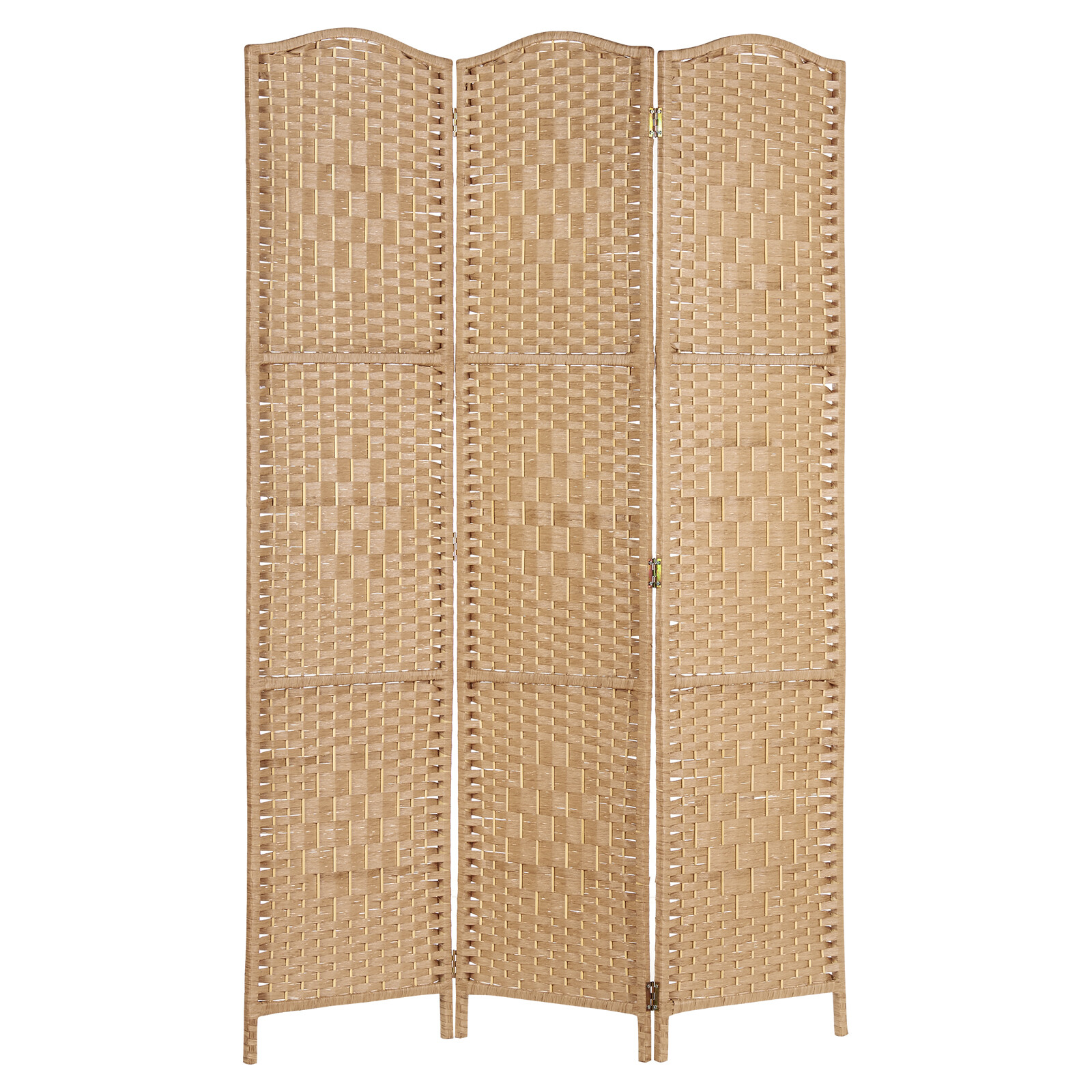 Solid Weave Hand Made Wicker Folding Room Divider Separator/Privacy ...
