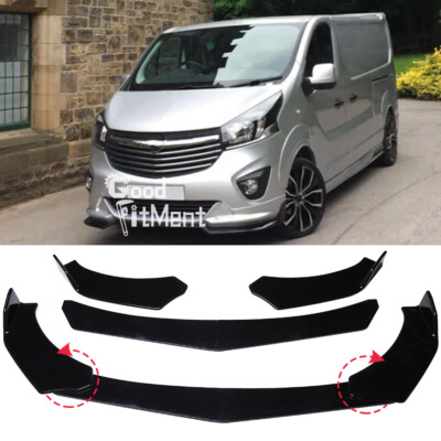 Gloss Black Front Bumper Chin Lip Splitter Spoiler Body Kit For ...