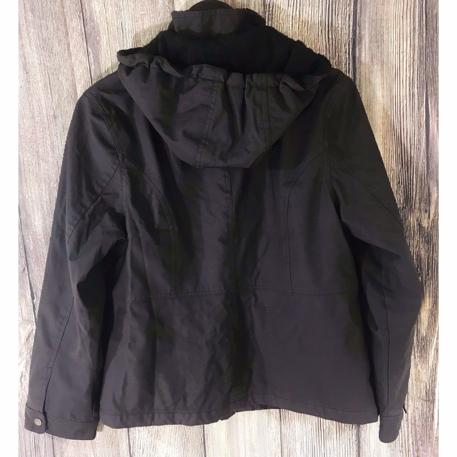 Weatherproof Since 1948 Black Medium Softshell Jacket Coat Lined Hooded ...
