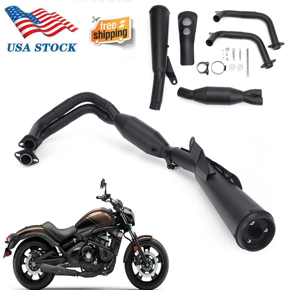 Motorcycle Full System Exhaust Header Muffler For Kawasaki Vulcan S650 ...