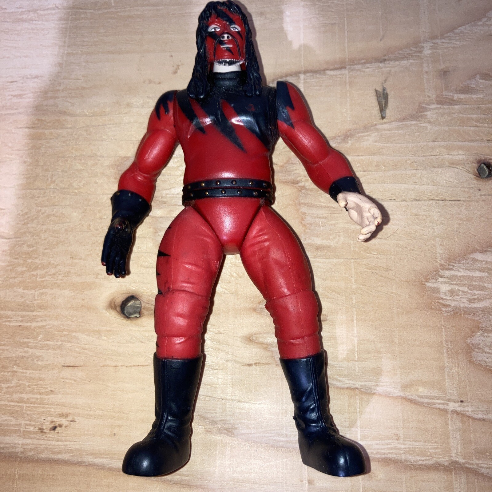 1998 Jakks WWE/WWF Kane Dark Red With Sleeve 6" Demon Kane Big Red ...