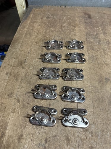 Vintage Old Mid Century Window Sash Locks Eyebrow Chrome Hardware Parts ...