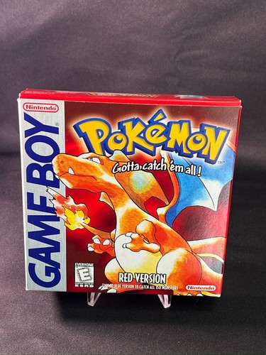 Pokemon Red Version Game Boy Complete CIB w/ Box Manual & Game ...