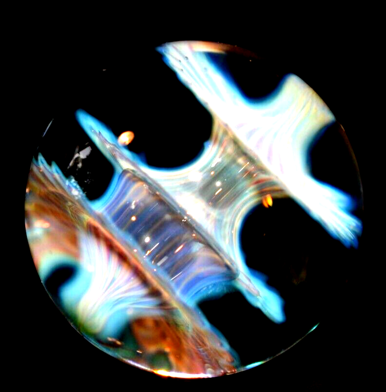 RYAN WHITMORE GLASS MARBLE/1.552"-TRANSPARENT TIERED BEAUTY-PINK,IVORY ...