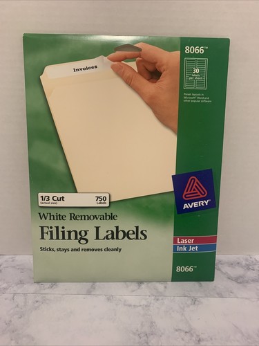 Avery 8066 Removable File Folder Labels 0.66 X 3.44 for sale online | eBay