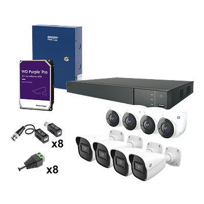 Epcom HD 4K Camera Kit DVR 8 Ch 4 Turret Cameras 4 Bullet 10TB HDD ...