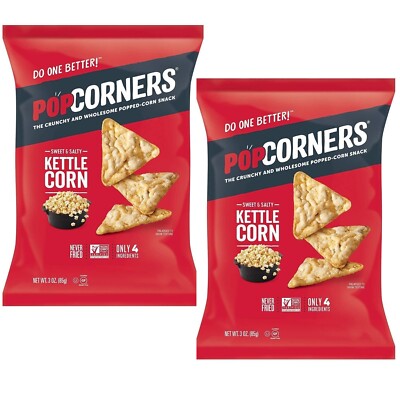 Popcorners Popped KETTLE CORN Snack Sweet & Salty, Puffed Chips 7Oz ...
