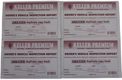 4 Lot JJ Keller 115BDuplicate Detailed Driver Vehicle Inspection Report ...