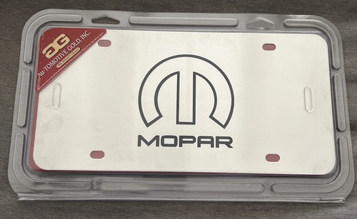 MOPAR License Plate Tag Silver Platinum Automotive Gold | eBay