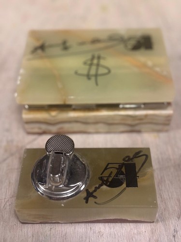 signed ANDY WARHOL - STUDIO 54 ORIGINAL PAIR OF ONYX OBJECTS 1980's | eBay