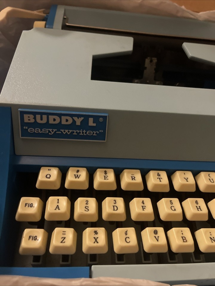 Vintage Buddy L Easy Writer 200 Toy Two Tone Blue Typewriter | eBay