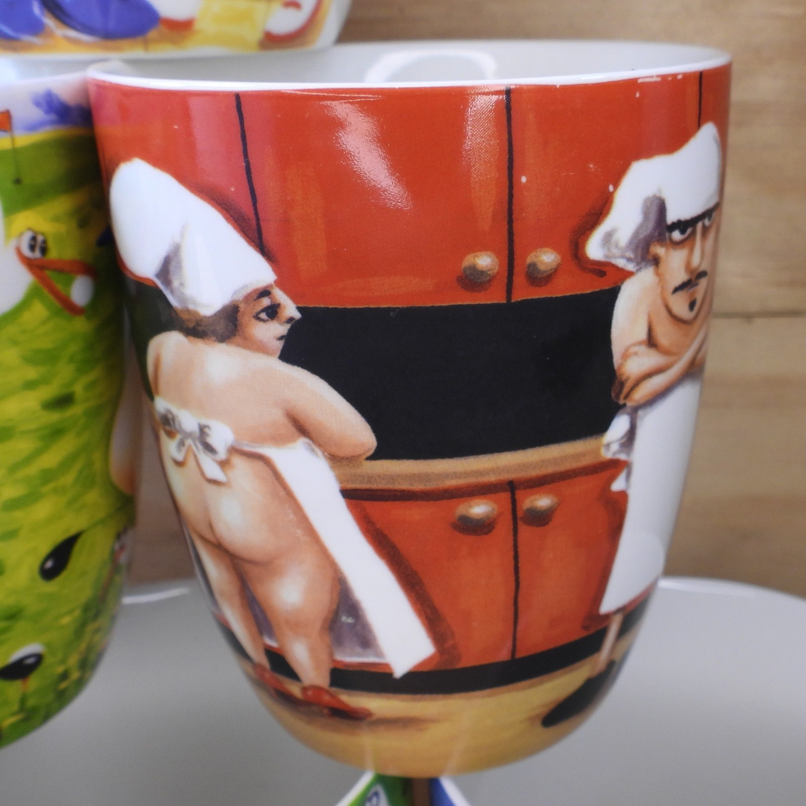 Maxwell & Williams - Artist Sue Jensen - Cheeky Fine Porcelain Mugs Lot ...