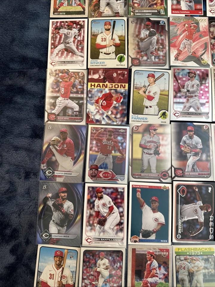 Lot Of 50+ Cincinnati Reds Baseball Cards MLB Topps Bowman Panini RC ...
