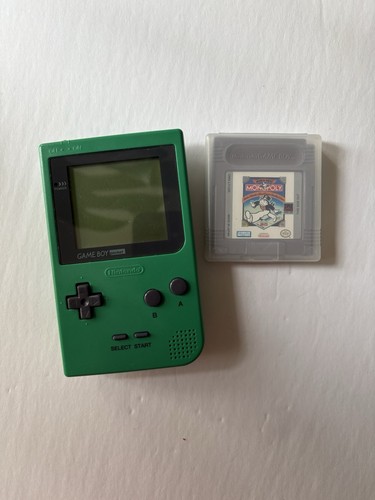 Nintendo Gameboy pocket Green Bundle With Monopoly - Tested And Working ...