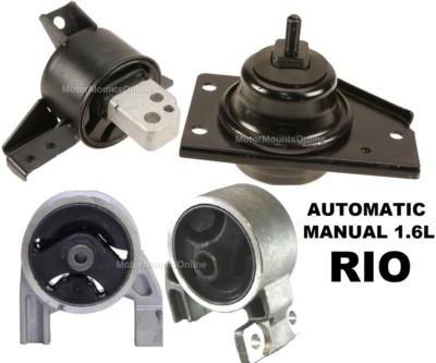 9MB741 4pc Motor Mounts fit 1.6L Engine 2006 - 2011 Kia Rio Rio5 AUTO ...
