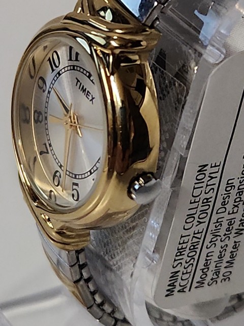 Timex SR626SW Women's Expansion Stretch Band Watch WR 30 M Need Battery ...