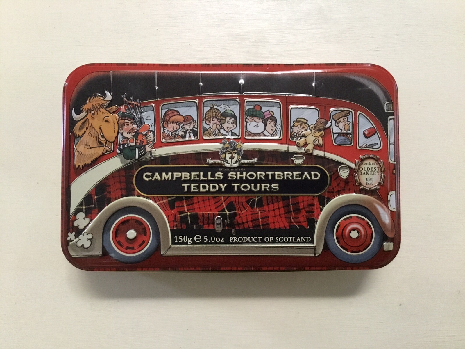 RARE Campbells Shortbread Teddy Tours Coach Bus Biscuit Tin, Empty ...