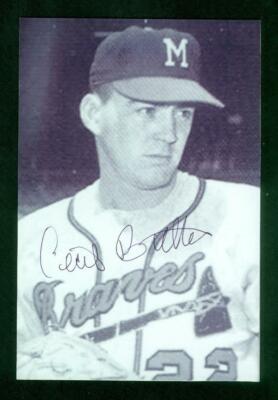 #0523, 4" x 6" Photo Card, Signed-Autographed, Cecil Butler, Milwaukee ...