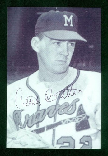 #0523, 4" x 6" Photo Card, Signed-Autographed, Cecil Butler, Milwaukee ...