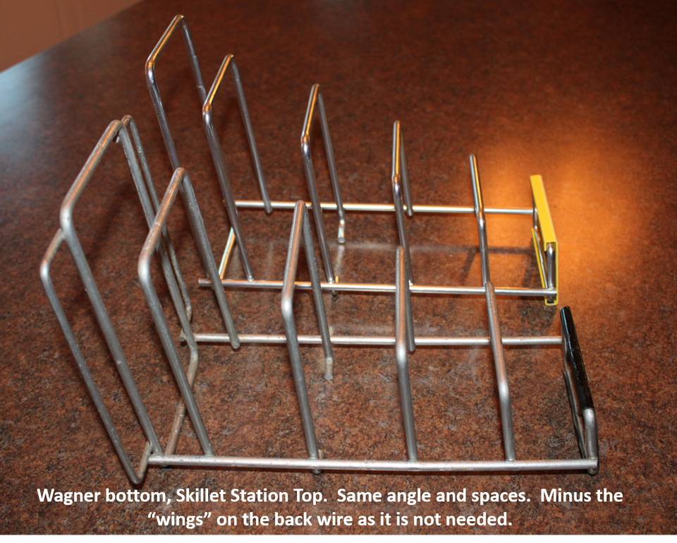 Griswold Wagner Lodge Cast Iron Skillet Pan Display Rack Holder | eBay