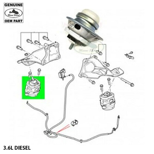 LAND ROVER ENGINE MOUNTING BRACKET RIGHT RANGE 03-12 DIESEL V8 ...