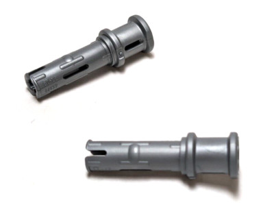 Lego - Lot of 2 - Grey Gray, Technic Pin Long with Friction Ridges ...